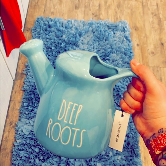Rae Dunn | Office | Rae Dunn Turquoise Watering Can With Deep Roots ...